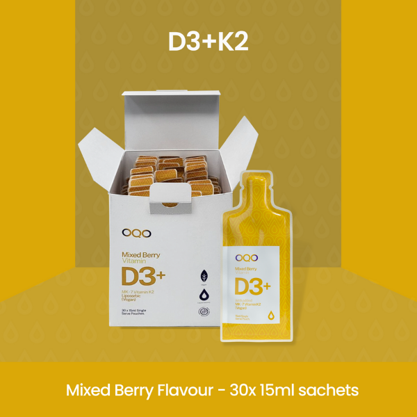 OQO (Liposorbic) Mixed Berry Vitamin D3+ with MK-7 Vitamin K2 30x15ml
