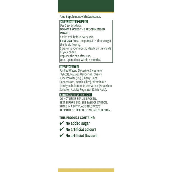Natures Aid Vitamin B12 1000ug Oral Spray Cherry Flavour 30ml