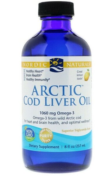 Arctic Cod Liver Oil, 1060mg Lemon - 237 ml. – Nordic Naturals