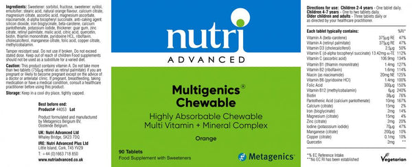 Nutri Advanced Multigenics Chewable 90's