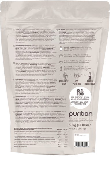 Purition Wholefood Nutrition With Coconut 500g